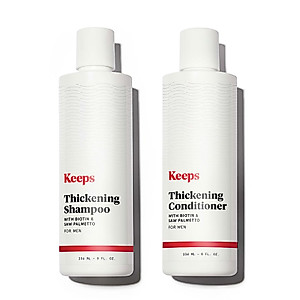 Keeps Hair Growth Shampoo and Conditioner Set - Treatment for Thinning Hair and Hair Regrowth - Men's Hair Products Infused with Biotin, Caffeine, & Saw Palmetto