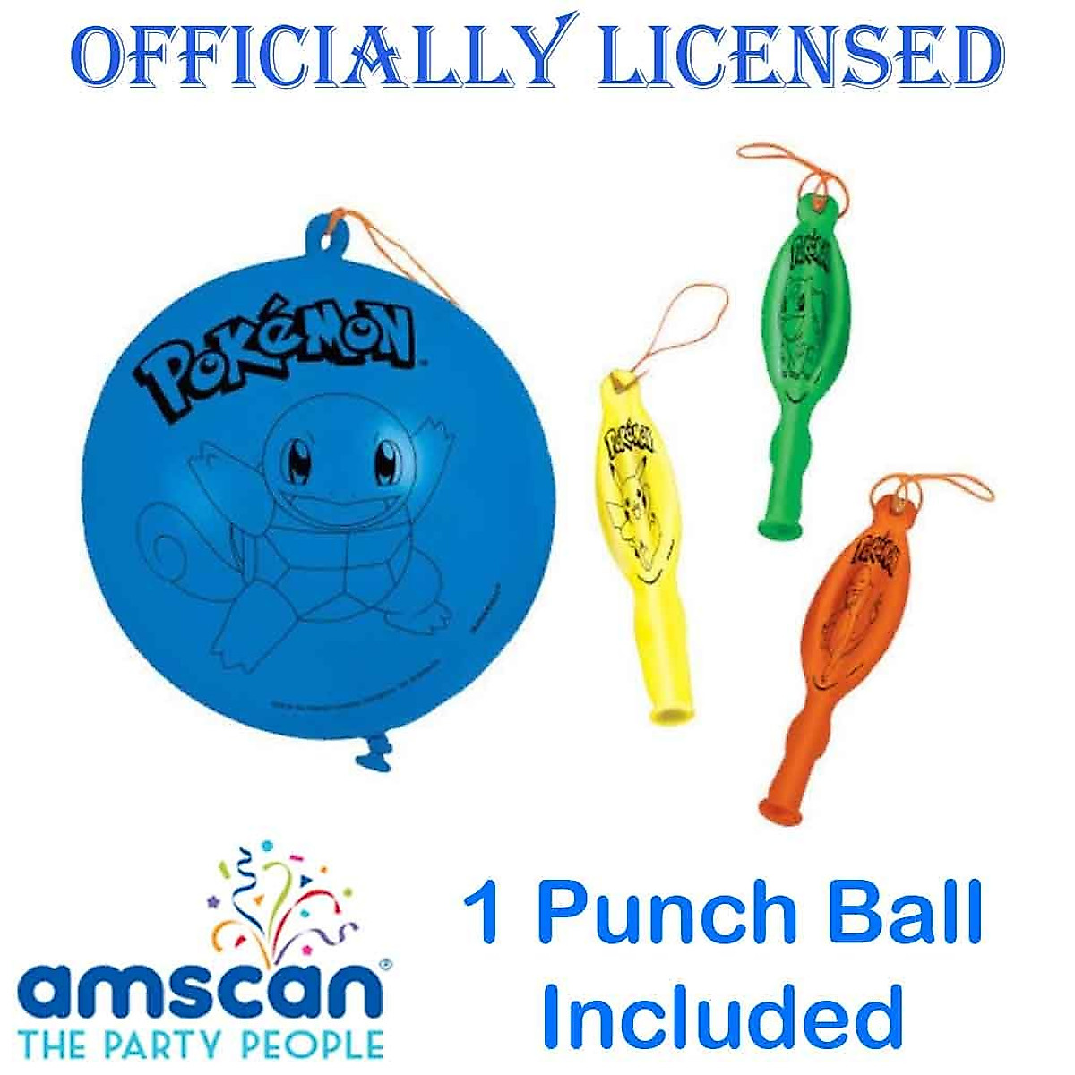 Anagram Pikachu Foil Balloon Bouquet Set | Intended for Pokemon Pokeball Theme | Party Accesory | Multicolor | 5th Birthday, (AN-29460,AN-36332)