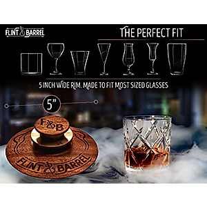 Flint & Barrel Cocktail Smoker Kit with Torch and Wood Chips, 4 Flavors - Old Fashioned Smoker Kit, Bourbon & Whiskey Drink Smoker Infuser Kit - Whiskey Gifts for Men, Dad, Husband (No Butane)