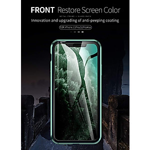 Guppy for iPhone 11 Pro Max Magnetic Case, Case with Built In Privacy Screen Protector Anti Spy Tempered Glass Slim Metal Aluminum Shockproof Cover Hard Drop Proof Protective Wireless Charging Support