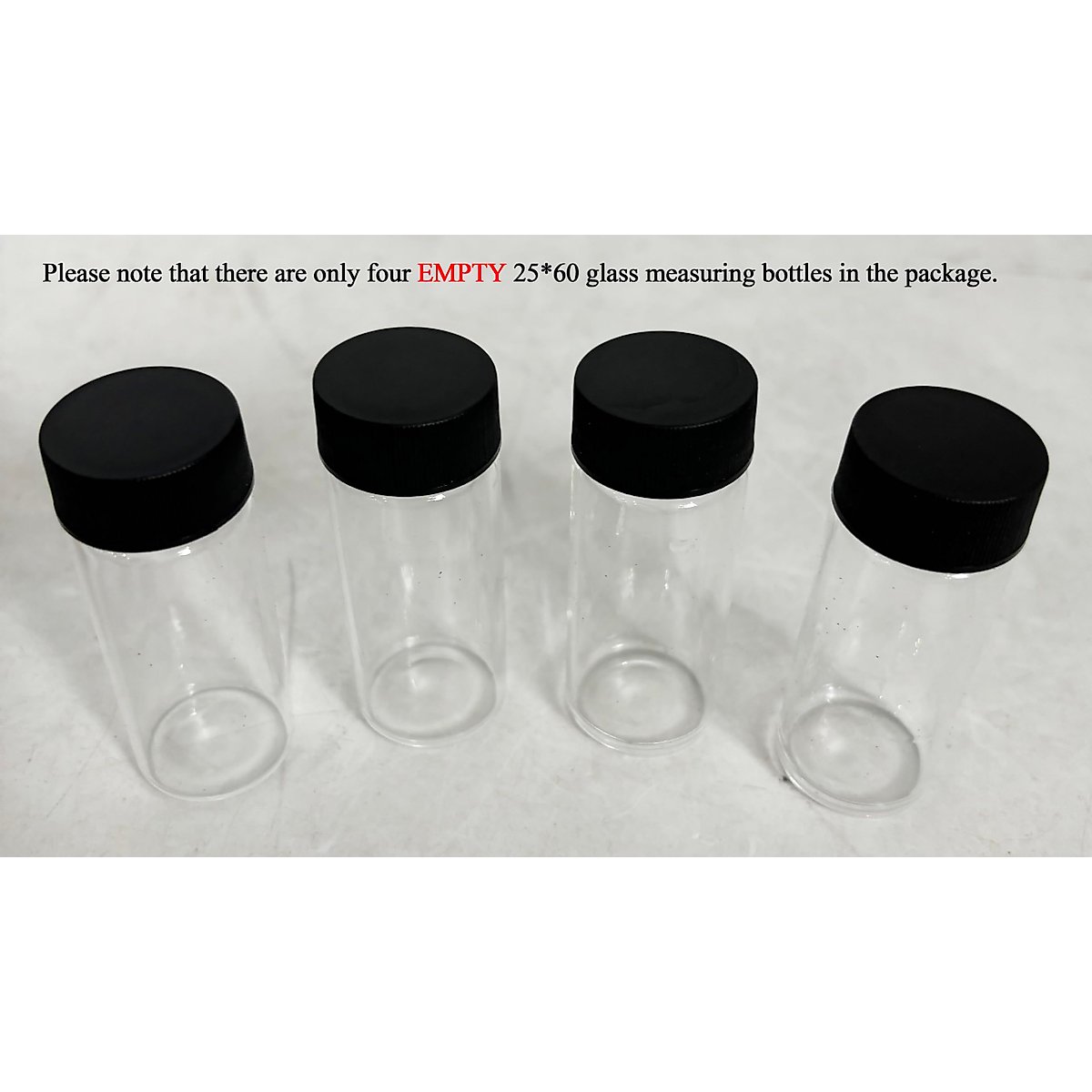 HFBTE Turbidity Meter 4 Sample Bottles (Two Sets) Empty Bottles Tubes 4 Empty 25 * 60mm Glass Sample Bottles for SGZ Series Turbidity Meter Turbidimeter
