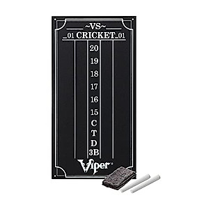 Viper League Pro Regulation Bristle Steel Tip Dartboard Starter Set with Staple-Free Bullseye, Radial Spider Wire, High-Grade Sisal with Rotating Number Ring, Chalk Cricket Scoreboard, Steel Tip Darts