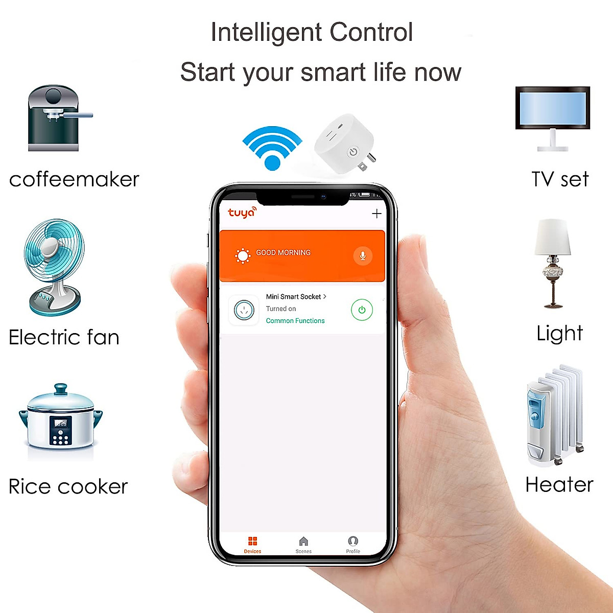 Sparkleiot Mini WiFi Smart Plug Outlet Voice Remtoe Control with Alexa Works with Google Assistant IFTTT, Tuya Smart APP Timer ,No Hub Required