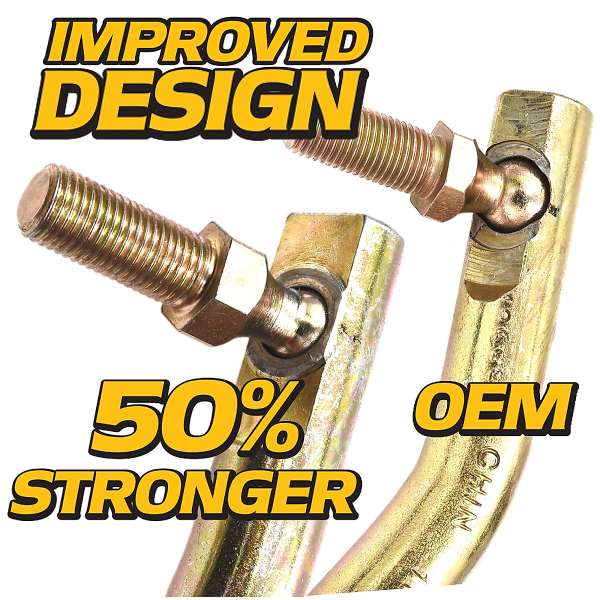 HD Switch - 2 Pack, Adjustable, Strong Crimp Design Steering Drag Link Kit Left & Right fits 597069802 597069902 Craftsman AYP Poulan Pro Husqvarna Lawn Mower Tractor +Includes 2 Sector Gear Dust Caps