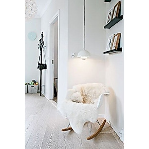 2xhome Modern Rocking Chair with Molded Plastic Armchair Shell and Wooden Rocker Legs