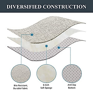 BDEUS 6" Floor Mattress Futon Mattress with Pillow, Kids Dormitory Mattress Tatami Mat Sleeping Pad with Washable Cover and Anti-Slip Bottom, Floor Lounger Bed (50 x 36 Inch)