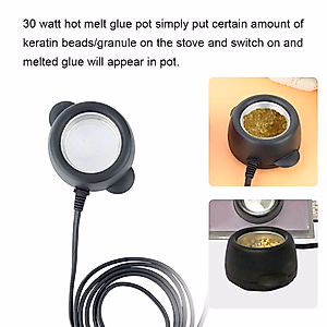 Hair Extensions Glue And Pot 30W Mini Hot Pot Melting Glue Pot Glue Stove Diy Hair Extension Repair Tools Us Plug