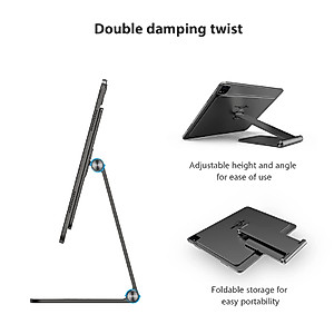 Meaowxva Magnetic iPad Stand Adjustable Floating Foldable Tablet Holder iPad Painting Desktop Stand for Apple iPad Pro 12.9 3rd/4th/5th/6th Generation