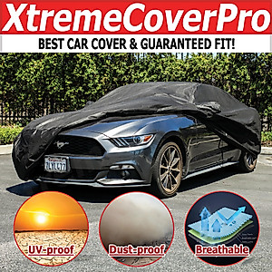 Custom FIT Car Cover for Ford Mustang 2015 2016 2018 2019 2020 2021 2022 2023 Car Cover for XTREMECOVERPRO PRO Series Black -A.P