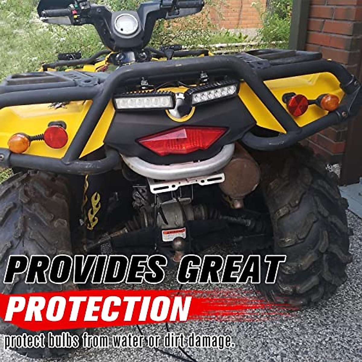 A & UTV PRO Tail Light Housing for 2008-2022 Can-Am Outlander Max 400 450 500 570 650 800, Rear Brake Stop Lamp Lens Accessories, Red, Replace OEM #710001203, 1PCS