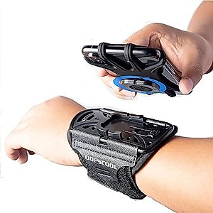 Loksengtech-Wristband Phone Holder 360°Rotatable -Phone Armband is Detachable -Running Phone Holder for 4''-6.5''Phones,for Sports,Exercise(Black)