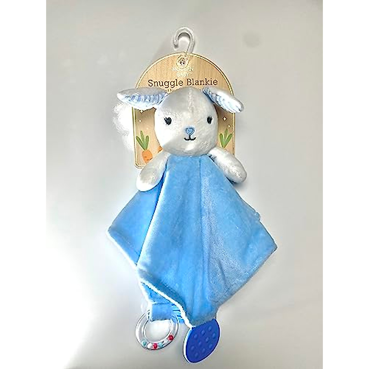 MODERN BABY Snugglie Security Blanket Bunny (White/Blue)