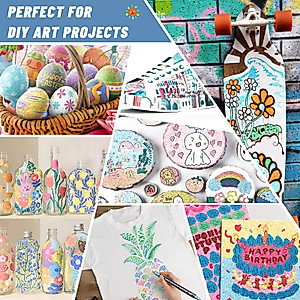 28 Metallic Colors Acrylic Paint Markers, Dual Tip Acrylic Paint Pens for Rock Painting, Black Paper, Wood, Canvas, Stone, Glass, Ceramic, DIY Crafts Making Art Supplies (Brush Tip and Round Tip)