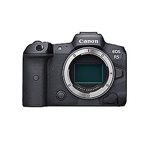 Canon EOS R5 Full-Frame Mirrorless Camera with 8K Video,45 Megapixel Full-Frame CMOS Sensor,DIGICxImage Processor,Dual Memory Card Slots,and Up to 12 fps Mechnical Shutter,Body Only (Renewed),Black