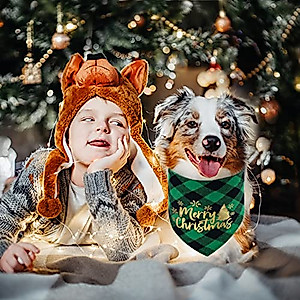 ANEMAUX Christmas Dog Bandanas 2 Pack, Birthday Girl Dog Bandana Holiday, Boy Wedding Dogs Bandanas for Pet Scarf 4th of July, Independence Day