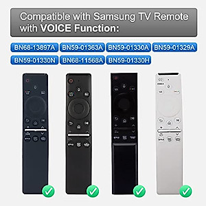 Replacement Voice Remote for Samsung TVs, only for Samsung-TV-Remote with Voice Function, for Samsung QLED UHD HDR FHD 4K 8K Smart TV