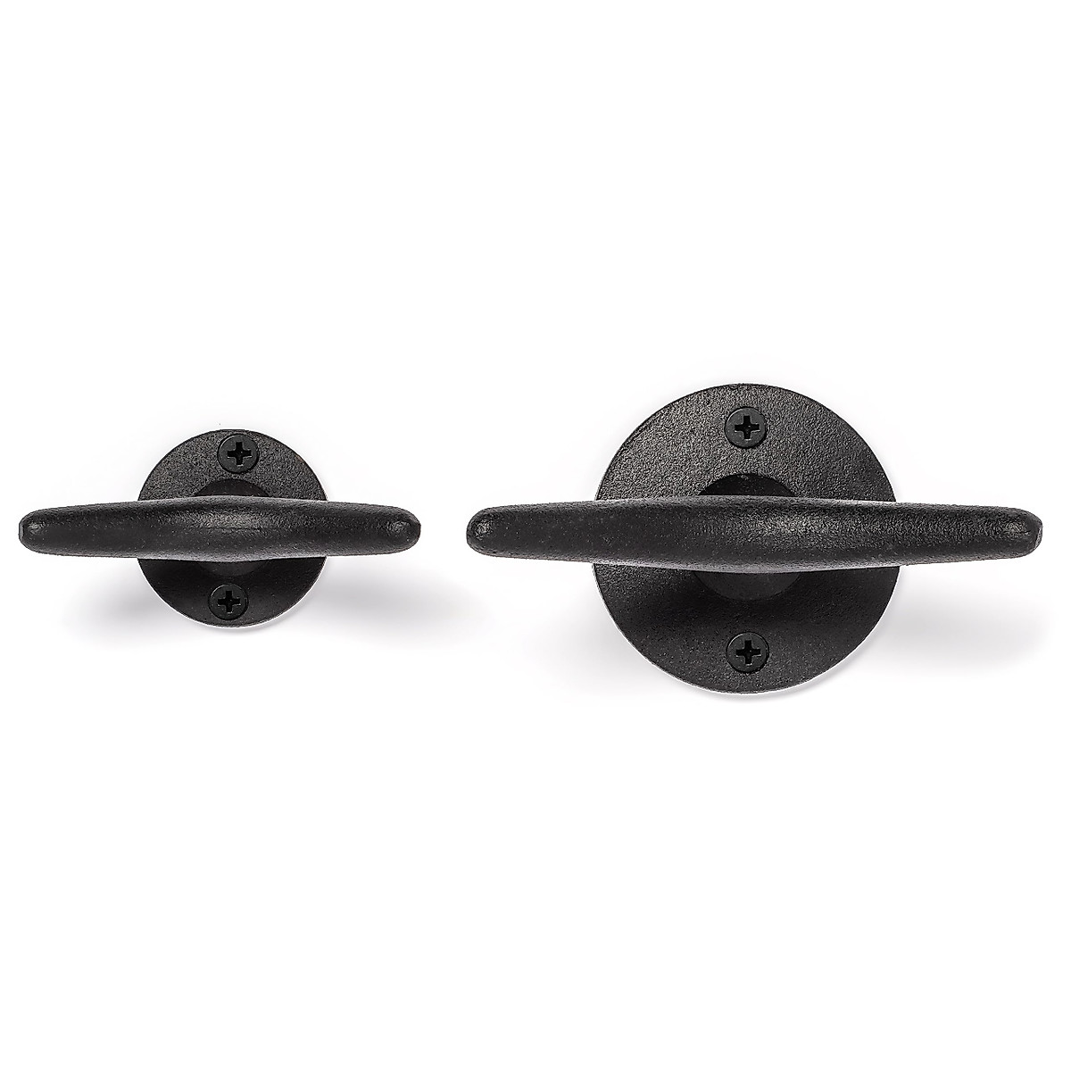 Claimed Corner Cast Iron Coat Hooks - Boat Cleat Nautical Marine Entryway Decor Multi-Purpose Hat Towel Hanging Hook - Durable & Rust-Resistant - Includes Mounting Hardware - 4 Pack (Large, Black)