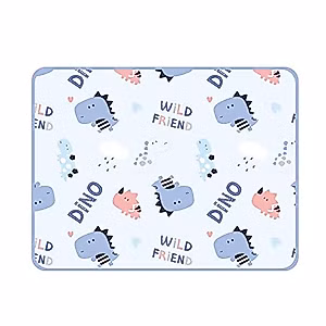 Baby Diaper Changing Pad (72x58 cm) Waterproof, BPA Free (Blue, Pack of 2) (MH5040)