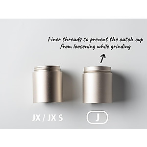 1Zpresso J Manual Coffee Grinder Silver Capacity 35g with Assembly Stainless Steel Conical Burr - Numerical Internal Adjustable Setting