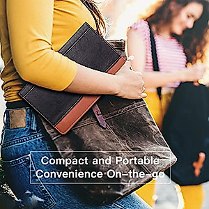 Grifobes All New Kindle Fire HD 10 Tablet & Fire HD 10 Plus (11th Generation,2021 Released) Case, Smart Auto Sleep/Wake Multi-Angle Stand Folio Cover with Stylus Holder/Pocket (Black+Brown)