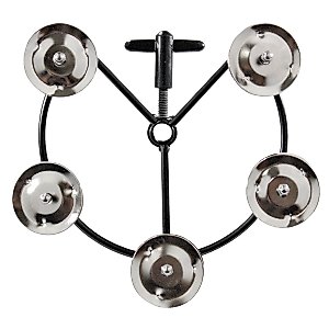 Tycoon Percussion Tambourine W/Steel Jingles Attahes to A Hi-Hat Stand (TBHHT-S)