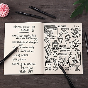 Mr. Pen- Pens, Black Gel Pens, 6 Pack, 0.7mm Fine Point, No Smear, Fast Dry, Gel Ink Pens, Black Ink Pen, Pens Bulk, Gel pen, Black Pens, Pens for Journaling, Retractable Pens, Premium Ink Pen