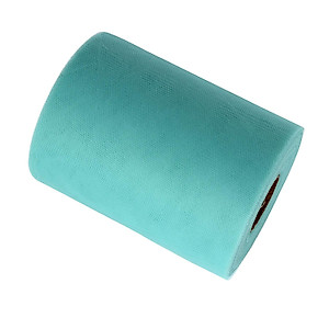 Aqua Tulle Roll Spool 6 Inch x 100 Yards for Tulle Decoration