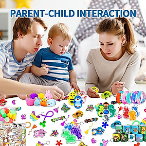 145 Pcs Party Favors for Kids, Pop Fidget Toys Pack, Goodie Bags Fillers for Kids Birthday Party, Prizes in Bulk for School, Pinata Stuffers, Classroom Prizes, Treasure Box Toys, Birthday Gift Toys