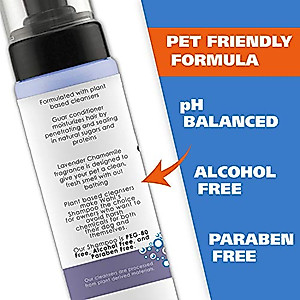 Wahl Pet Friendly Waterless No Rinse Shampoo for Animals – Lavender & Chamomile for Cleaning, Conditioning, Detangling, & Moisturizing Dogs, Cats, & Horses – 7.1 Oz - Model 820014A