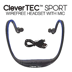 CleverTEC Sport Bluetooth Wire Free Wireless Headphones with Mic