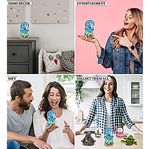 COTA Global Dolphin Sand Bucket Snow Globe - Water Globe Figurine with Sparkling Glitter, Collectible Novelty Ornament for Home Decor, for Birthdays, Christmas, and Valentine's - 65mm