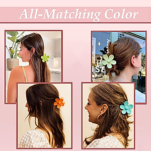 Flower Hair Clips for Women - 9 PCS Matte Claw Clips With Strong Hold for Thick and Thin Hair - Non Slip, 9 Styles