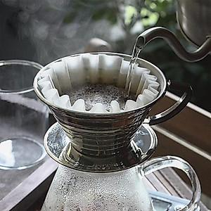 1-4 Cup Coffee Filters White Paper,Coffee Makers and Drip Coffee Pots Junior Basket Style, Chlorine Free Coffee Filter,50 Count