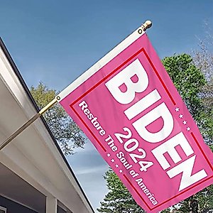 ZGRM 3x5 Ft Pink Biden 2024 for President Election Campaign American Presidential Election Flag (Pink)