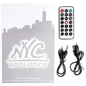 NYC Acoustics X-Tower Dual 4" Bluetooth Speaker w/Sound Activated LED's+Remote Bundle with Rockville RWM1203VH VHF Wireless Dual Handheld Microphone System/Digital Display