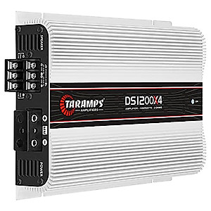 Taramps 4 Channel Car Amplifier – Class D Multichannel Amplifier 1200 Watt RMS, Car Electronics Car Audio Subwoofer 2 Ohm Stable Bass Boost Crossover for Car Speakers Sub Amp