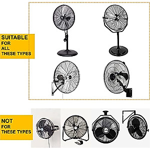 Ziivita Fan Cover - Outdoor Waterproof Fan Covers for 16" fan - Outside Large Stand up Pedestal and Wall Mount Industrial Fan Cover in Heavy Duty Material Fit 16" Fan