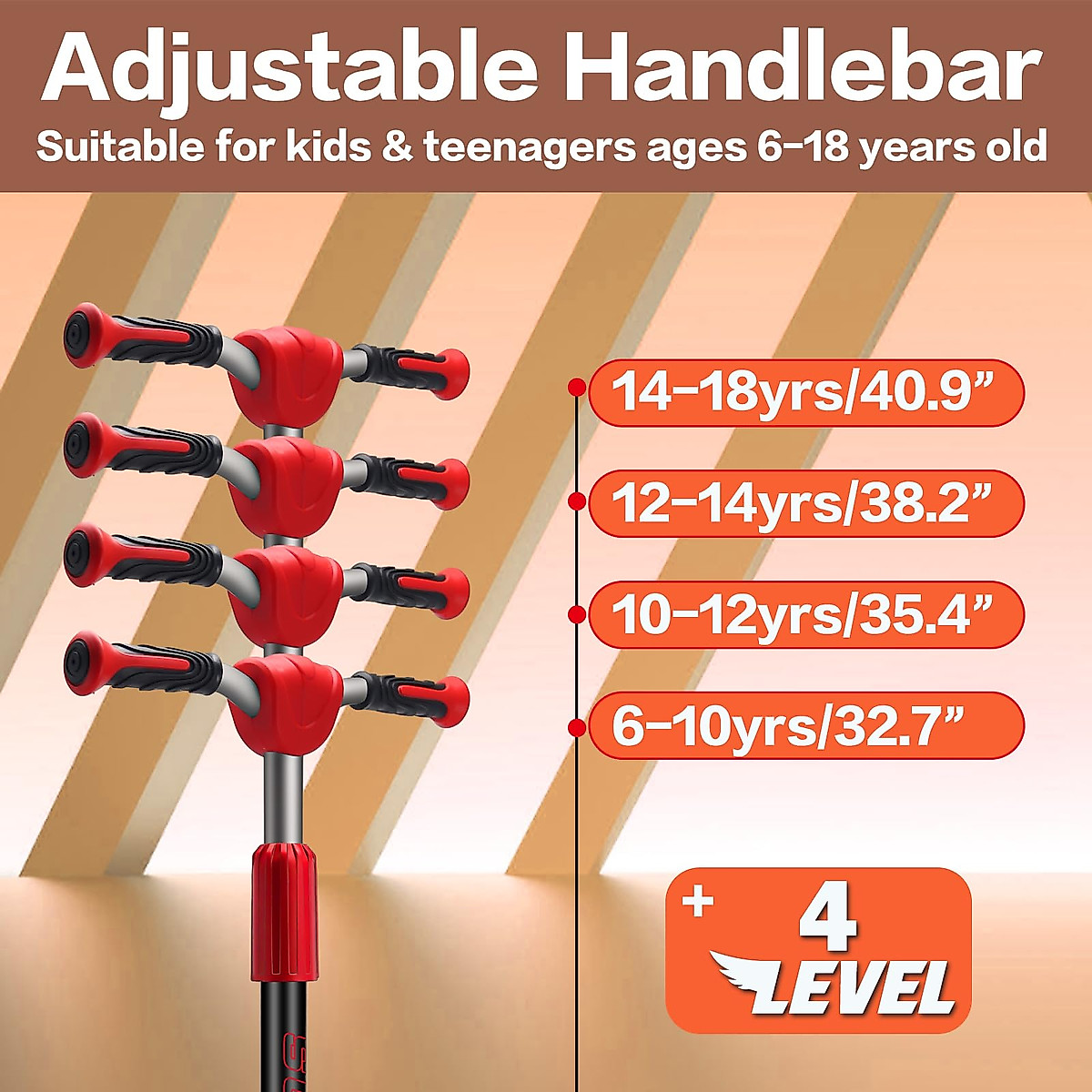 3 Wheels Scooter for Big Kids Teenagers Ages 6-18 Years Extral Wide Deck 4 Adjustable Height and Foldable Handlebar LED Flashing Glider Push Scooter Best Gifts for Boys Girls…