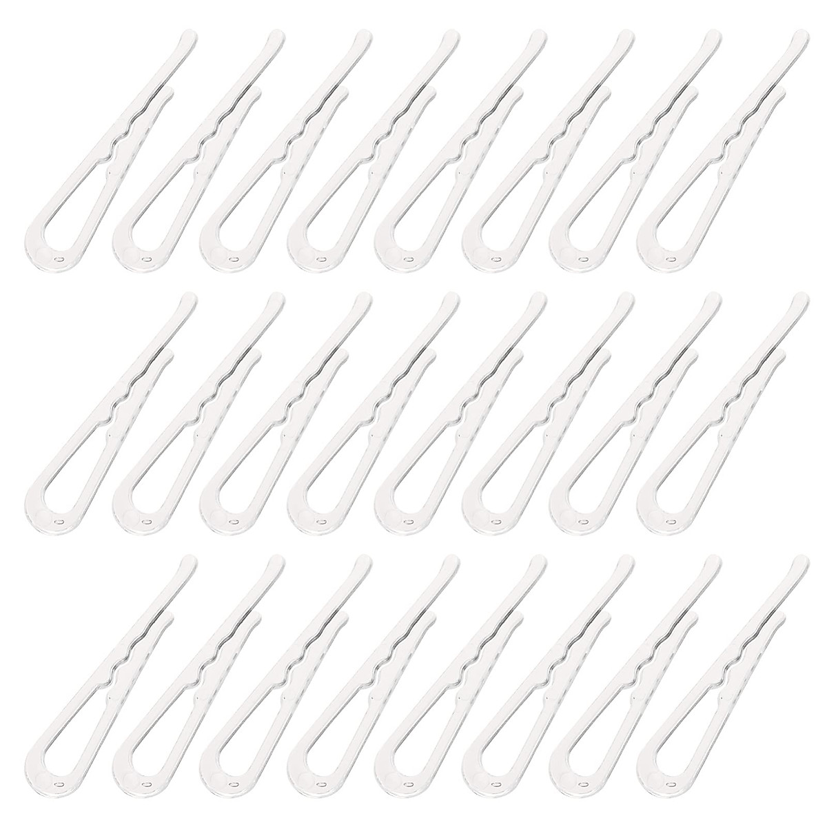 Wakauto 200 Pieces Shirt Pins Folding Clips for Socks Crocodile Clips Folding Clips for Trousers Small Crocodile Clip White Robe Clothes Plastic Accessory