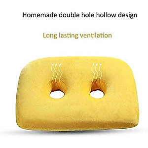 ESGT Ischial Tuberosity Seat Cushion with Two Holes for Sitting Bones- Memory Foam Sit Bone Relief Cushion for Butt, Lower Back, Hips