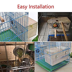 Evomosa Bird Nests Pet Bird Wood Breeding Box(L（11.4 x 5.9 x 5.9 in）)