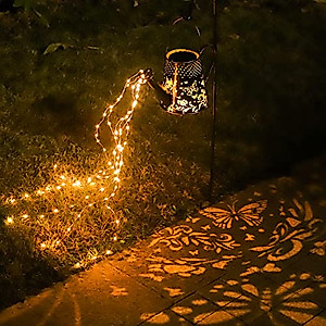 ANGROC Solar Watering Can 90 LED String Lights, Outdoor Waterproof Hanging Decorative Christmas Lantern, Décor Garden Yard Art Decorations Lighting, Outside Landscape Path Lamp, for Patio Pathway