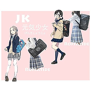 Roffatide Japanese JK Uniform Bag Heart Shape Window Ita Bag Girls Women Purse Cosplay Satchels for Lolita Comic Shoulder Bag