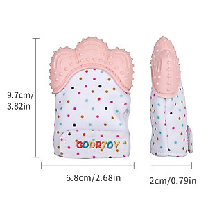 Baby Teething Mittens, Soothing Pain, for 0-6 Months Baby