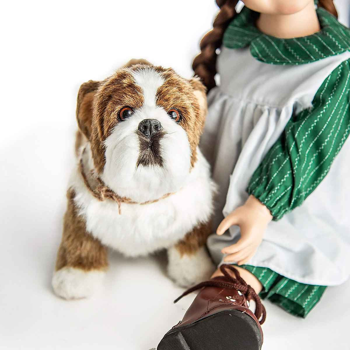 Little House on The Prairie Pets for 18 Inch Dolls Black Susan Cat and Jack The Bulldog, Compatible with American Girl, by The Queen's Treasures