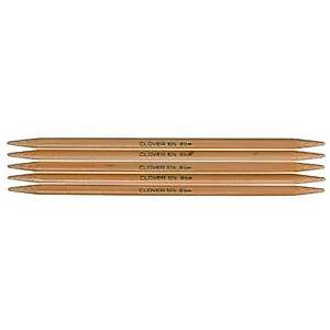 Clover 1 Takumi Bamboo Double Point Knitting Needles 7" 5/Pkg-Size 2.25mm, Brown