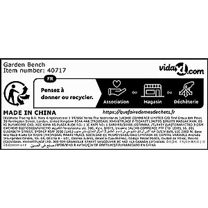 vidaXL Patio Chaise Lounge - Antique Brown Iron Scroll-Patterned Outdoor Furniture for Garden, Ergonomic Design for Comfort