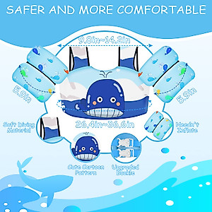 Chriffer Kids Swim Vest Life Jacket for 22-66 Pounds Boys and Girls, Toddler Floaties with Shoulder Harness Arm Wings for 2,3,4,5,6,7 Years Old Baby