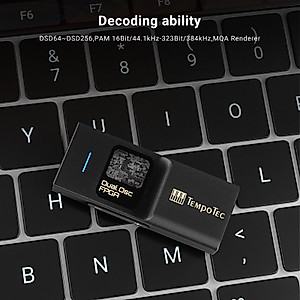 TempoTec Sonata BHD Pro Type C USB dongle DAC, USB C DAC,Headphone Amplifier 4.4mm& 3.5mm,PCM384kHz,DSD256,MQA8X,Tidal for iPhone&Android&MacOS&Win (Sonata BHD Pro-Black)…