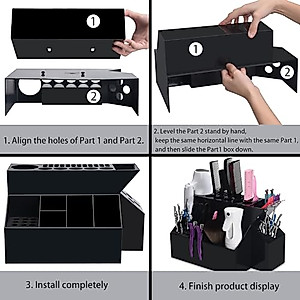 Noverlife Salon Hairdressing Organizer Storage Box, Detachable Hair Styling Tools Holder for Comb Clips Scissors, Multifunctional Hair Tools Desktop Keeper, Wear Resistant Washable Salon Shears Block